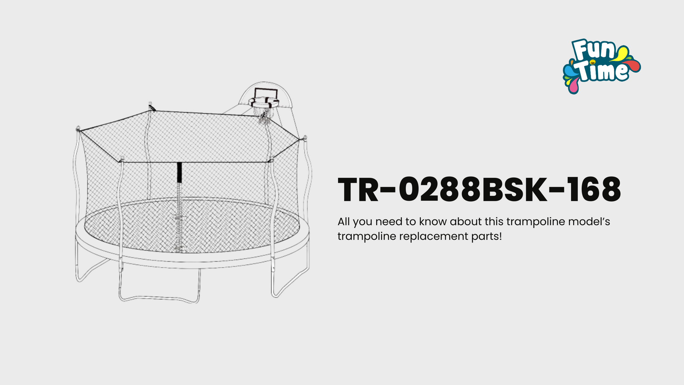 BouncePro 14ft Trampoline with Enclosure and Basketball System (Model ...