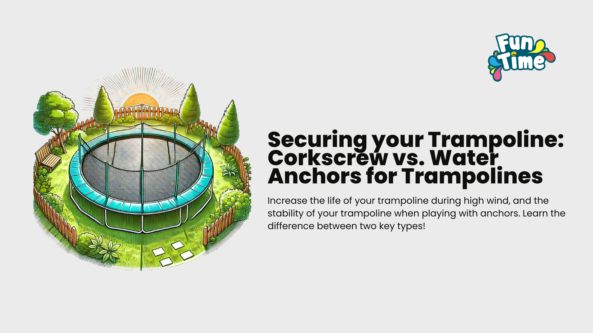 Securing Your Trampoline: Corkscrew vs. Water Anchors for Trampolines ...