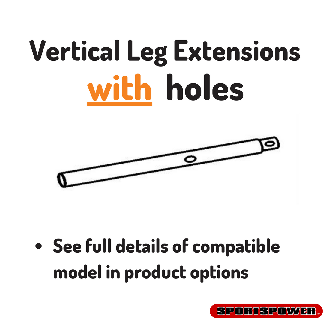 Vertical Leg Extensions with Holes for 12’, 13’ and 14’ – Funtime Products